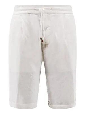 Brunello Cucinelli Linen Shorts - White