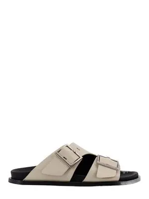 ALOHAS Alba Low Leather Sandals - Beige