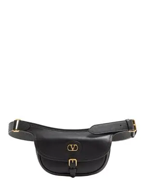 Valentino Garavani Small Leather Belt Bag With Vlogo - Black