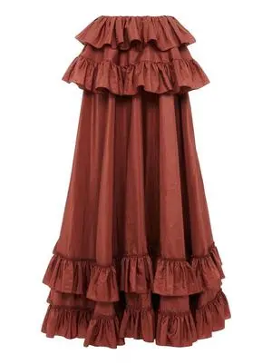 CHLOÃ© Ruffle Maxi Skirt - Pink