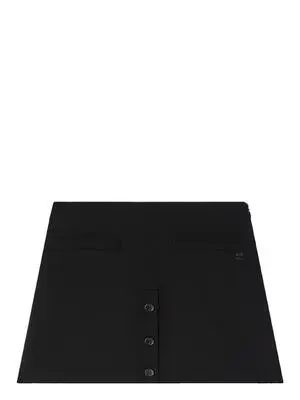 COURRÃ¨GES Heritage Buttoned Mini Skirt - Black