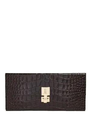 TOM FORD Croc Embossed Patent Leather East/West Box Clutch