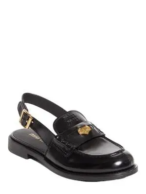 Miu Miu Slingback Penny Loafer - Nero