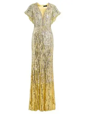 Jenny Packham Dusk Sequin-embellished Gown - Mimosa