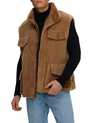 Gorski Shearling Vest - Light Brown