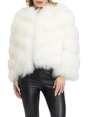 Gorski Genuine Shearling Jacket - White