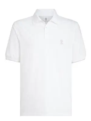 Brunello Cucinelli Piqué Polo Shirt - White