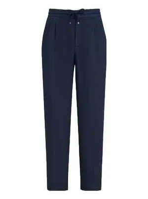 Brunello Cucinelli Trousers With Drawstring - Blue