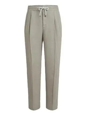 Brunello Cucinelli Trousers With Drawstring - Khaki