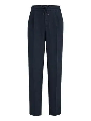 Brunello Cucinelli Trousers With Drawstring - Navy Blue