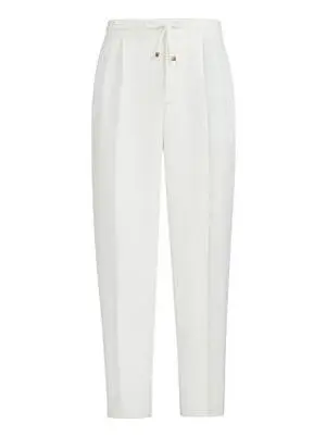 Brunello Cucinelli Trousers With Drawstring - White