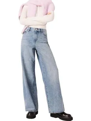 Maje Wide-leg Rhinestone Jeans - Blue