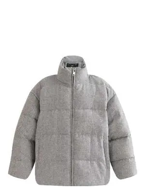 MOUSTACHE Puffer Jacket With High Collar - Grey