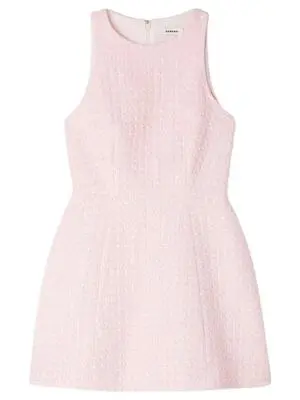 Sandro Sequin Embellished Tweed Dress - Pink