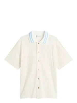 Drole De Monsieur Monogramme Towelling Shirt - Off White