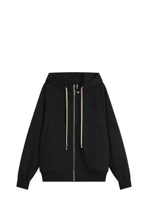 Rick Owens Zip-up Cotton Hoodie - Black
