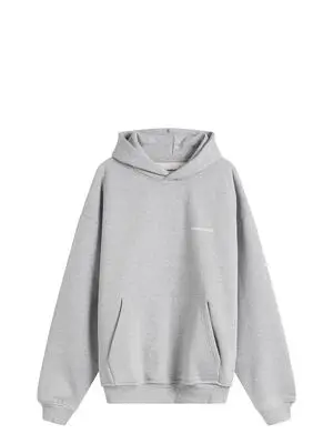 ANNIE HOOD Mini Logo Relaxed Fit Hoodie - Marl Grey