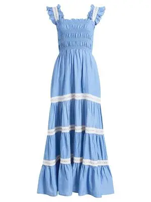 Rixo Aubrie Maxi Dress - Blue