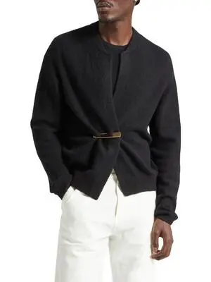 Frenckenberger Mini Cashmere Bomber Cardigan - Black