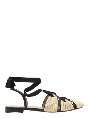 Ulla Johnson Artemis Eyelet Detail Flats - Sand