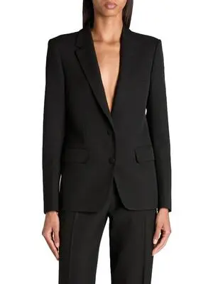 TOM FORD Wool Grain De Poudre Tailored Jacket - Black
