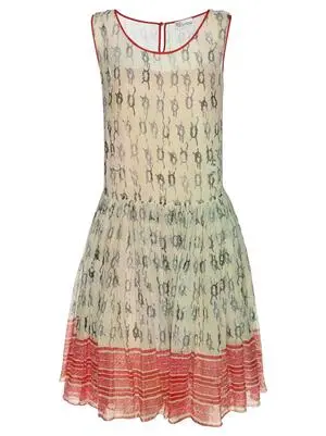 VALENTINO Chiffon Printed Mini Dress