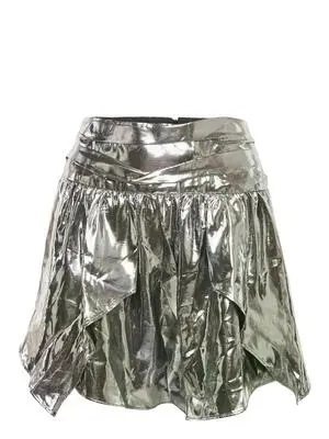 ISABEL MARANT VINTAGE Gathered Mini Skirt - Silver