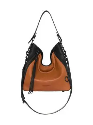Rebecca Minkoff Leather Colorblock Hobo Bag - Caramello/black