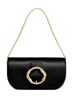 Rebecca Minkoff Leather Crossbody Bag With Snake Ring - Black