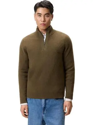 Gobi Cashmere Cashmere Waffle Knit Half-zip Sweater - Cub