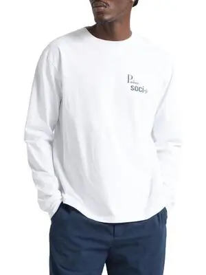 PALMES Piano Long Sleeve Graphic T-shirt - White