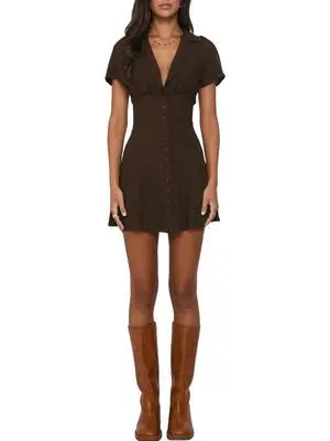 PRINCESS POLLY Pique Mini Shirt Dress