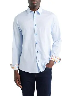 SIRAGUSA Sinai Collection Luxe Cotton Dress Shirt - Blue