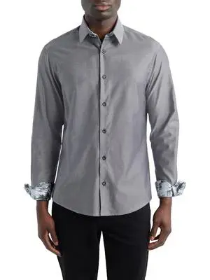 SIRAGUSA Sinai Collection Luxe Cotton Dress Shirt - Gray