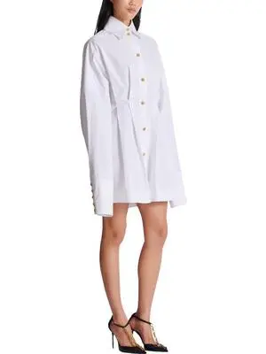 Balmain Poplin Shirt Dress - White