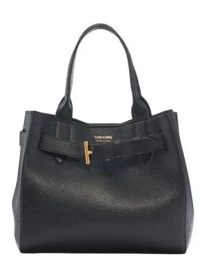 TOM FORD Small Audrey Grained Leather Tote - Black