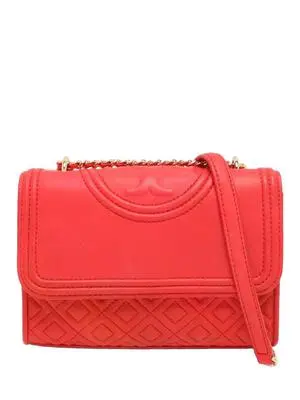 Tory Burch Fleming Quilted Leather Crossbody - Red
