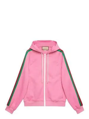 Gucci Gg Jersey Jacquard Zip Jacket - Pink