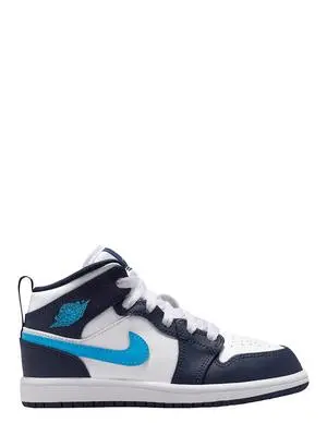 JORDAN 1 Mid Sneakers - Obsidian/white/dark Powder Blue