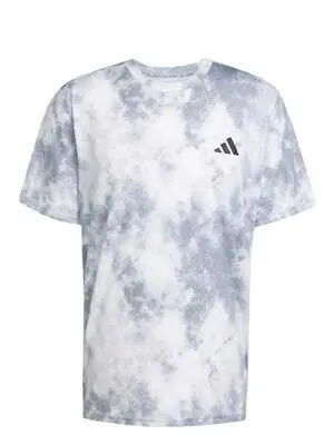Adidas Train Essentials Seasonal All Over Print Tee Shirt - Halo Silver
