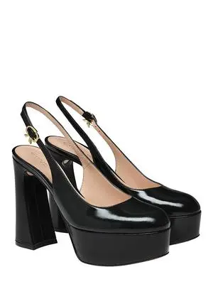 GIANVITO ROSSI Bessie Slingback Pumps Black Leather