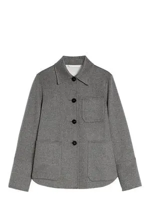 JIL SANDER Cashmere Shirt Jacket - Pebble