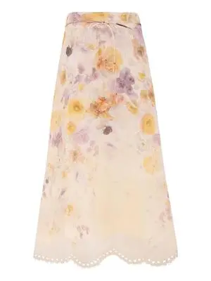 Zimmermann Memento Midi Skirt - Multicolour