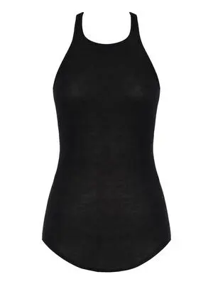Rick Owens Sleeveless Cotton Top - Black