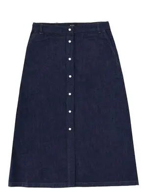 A.p.c. Skirt With Buttons - Denim