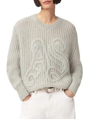 ALLSAINTS Chain As Crewneck Sweater - Pale Laurel Green