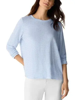 Eileen Fisher Crewneck Long Sleeve Tee - Sky Light