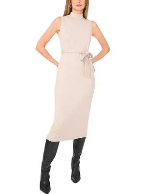 Vince Camuto Sleeveless Mock Neck Dress - Dusty Oatmeal