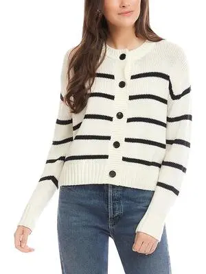 Fifteen Twenty Luca Striped Cardigan Sweater - Stripe