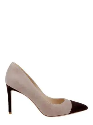 L'Agence Kendelle Suede Pump - Mushroom Suede